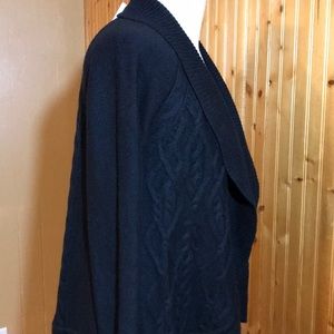 Talbots | Sweaters | Nwt Talbots Small Petite Cableknit Black Cardigan ...